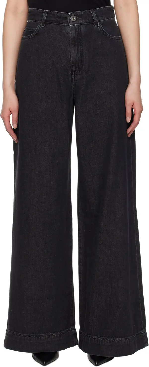Max Mara Vega Wide-leg Jeans - 007 Black | Editorialist